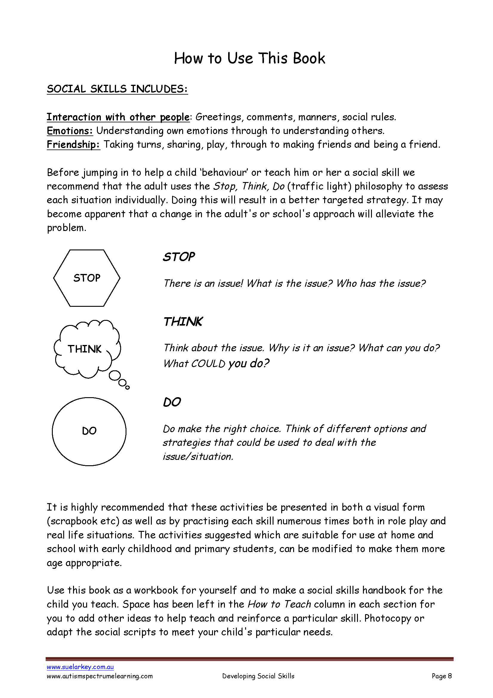 Developing Social Skills (Digital Book) - Sue Larkey E-Learning